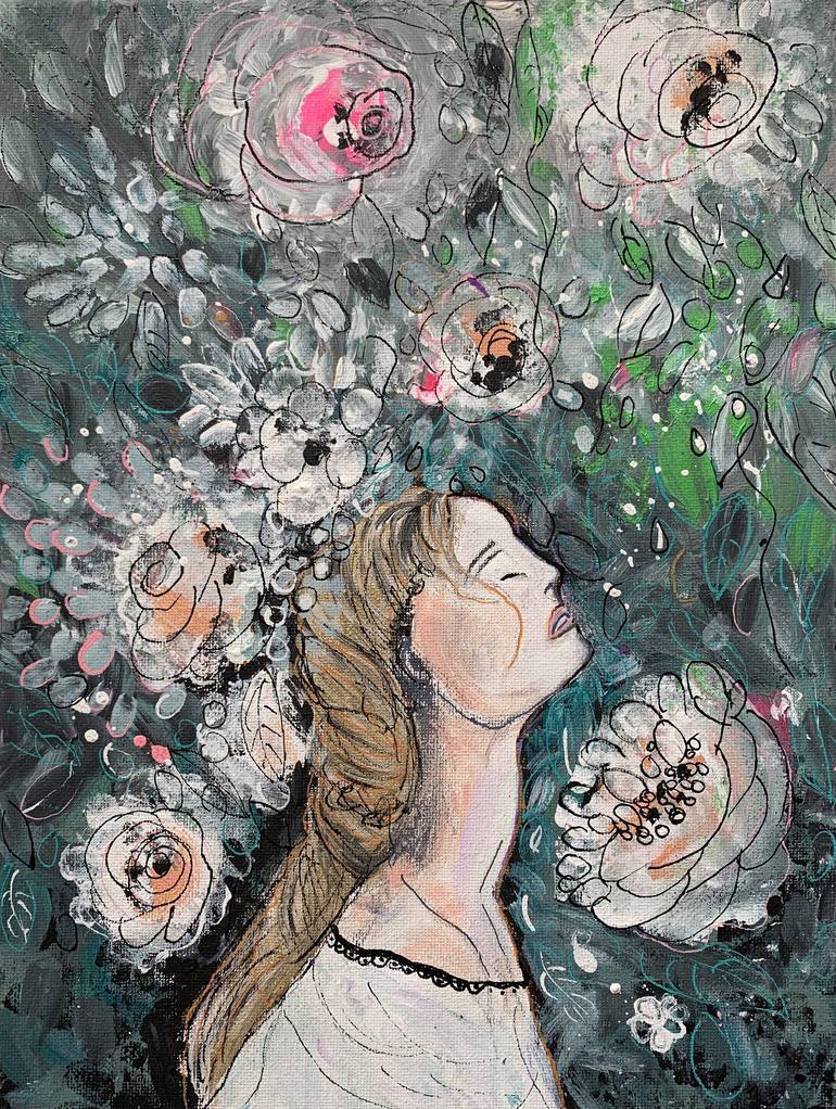 Portrait X Imogen Painting by Kumi Muttucumaraswamy | Saatchi Art