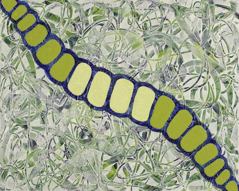 Green Spine Painting by Martha Stokoe | Saatchi Art