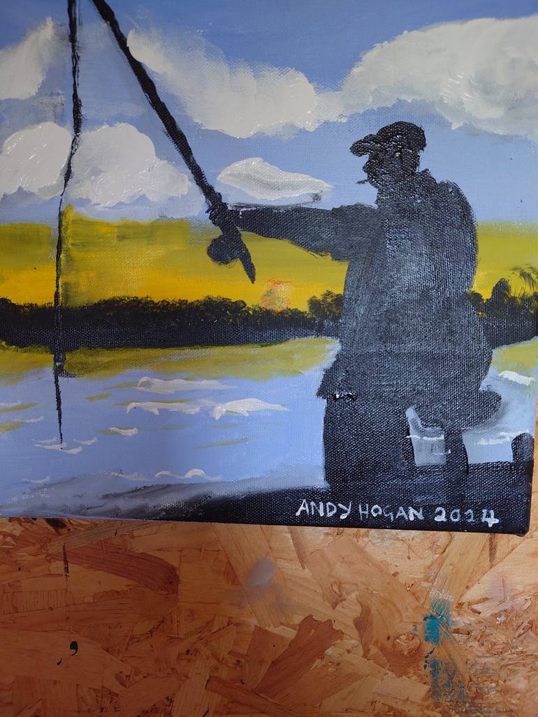 The fisherman Painting by Andy Hogan | Saatchi Art