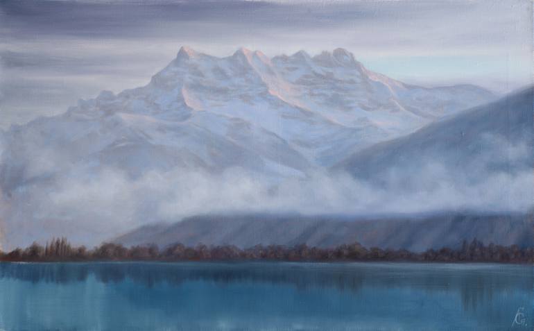 Cold autumn evening Painting by Galina Kouznetsova | Saatchi Art