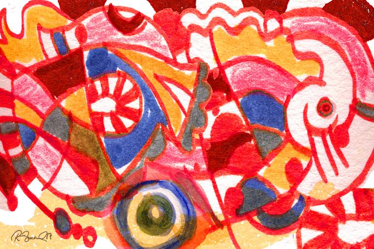 The Chicken Painting by Rose Freeland | Saatchi Art