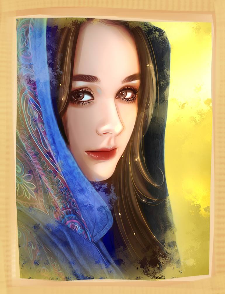 Exotic Beauty Drawing by Zheng Zeng | Saatchi Art