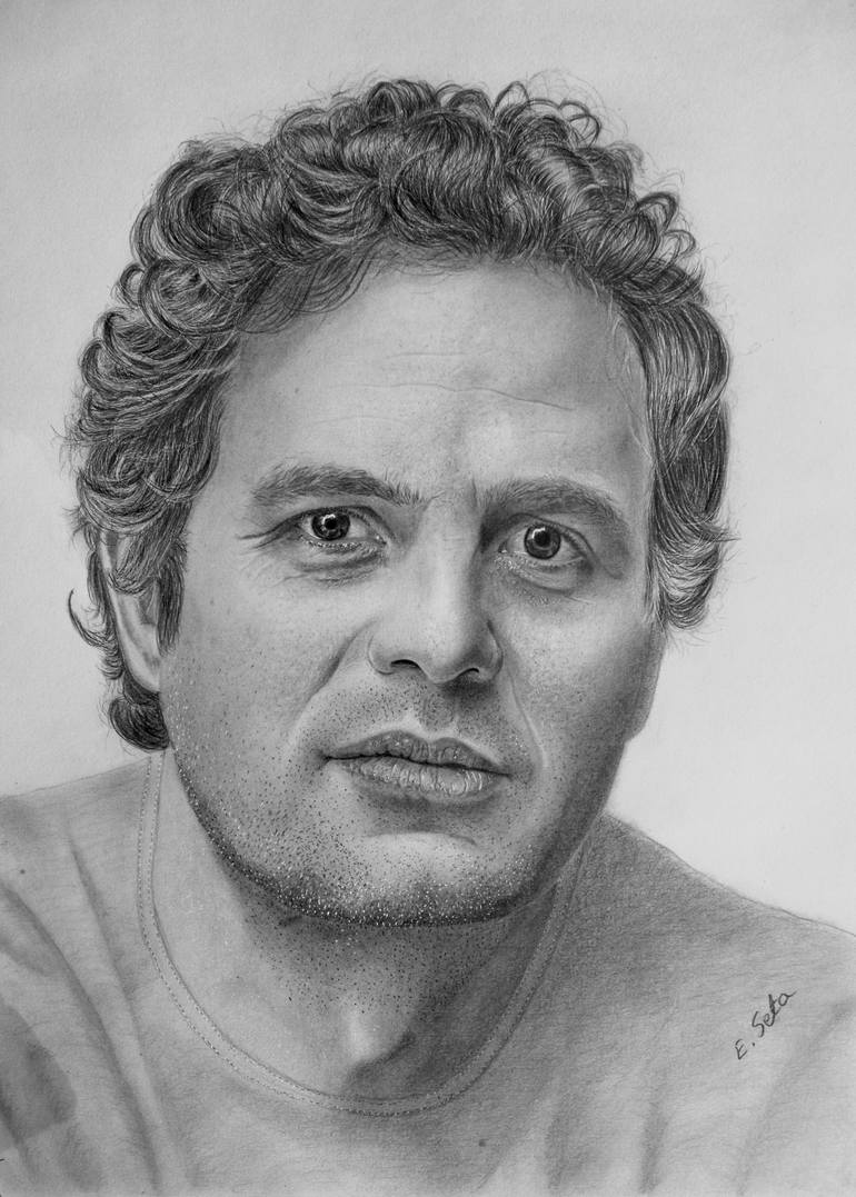 Mark Ruffalo Drawing by Elizabeth Seta | Saatchi Art