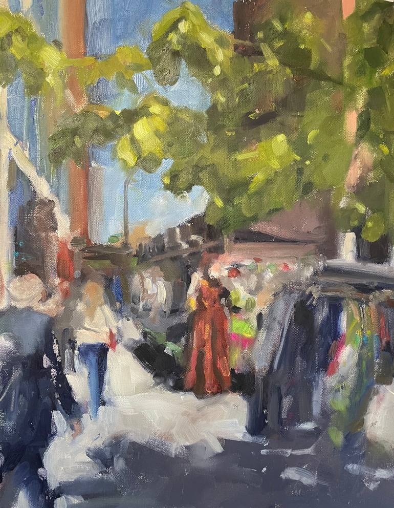 NYC Street Vendors Painting by Kimberly Hall | Saatchi Art