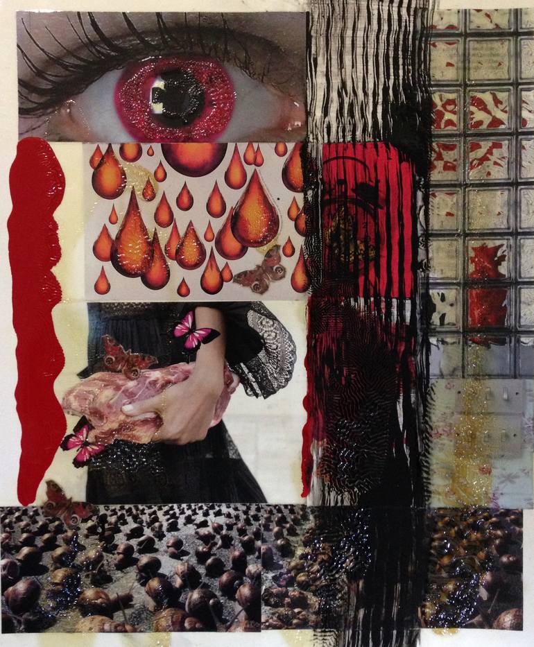 Vanitas,The Window to the soul Collage by Sue Ross Skitt | Saatchi Art