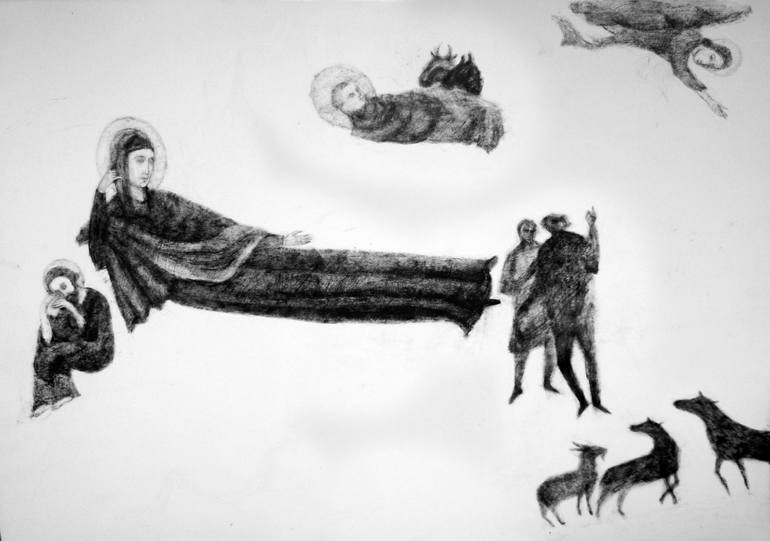 The Nativity of Christ Drawing by Sofia Sviatlana Dzemidovich | Saatchi Art