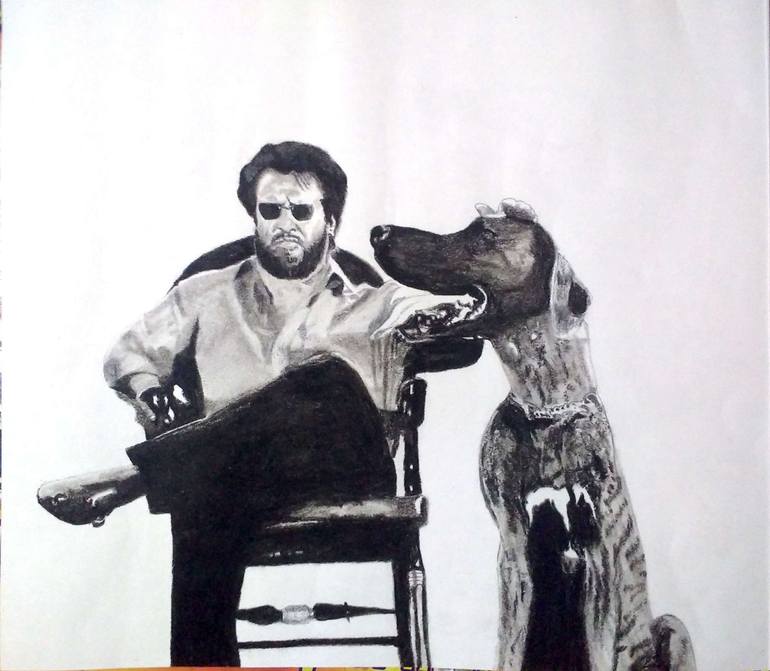 Baasha Drawing by Nanda Babu | Saatchi Art