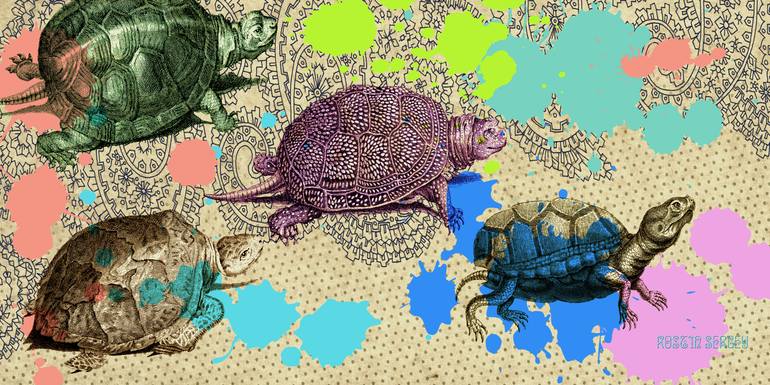 Turtles in Tour Collage by Kostin Sergey | Saatchi Art
