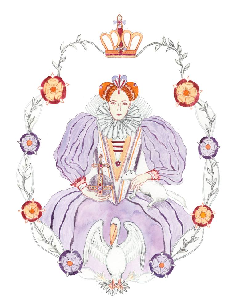 Queen Elizabeth 1st Painting by Sharon Farrow | Saatchi Art