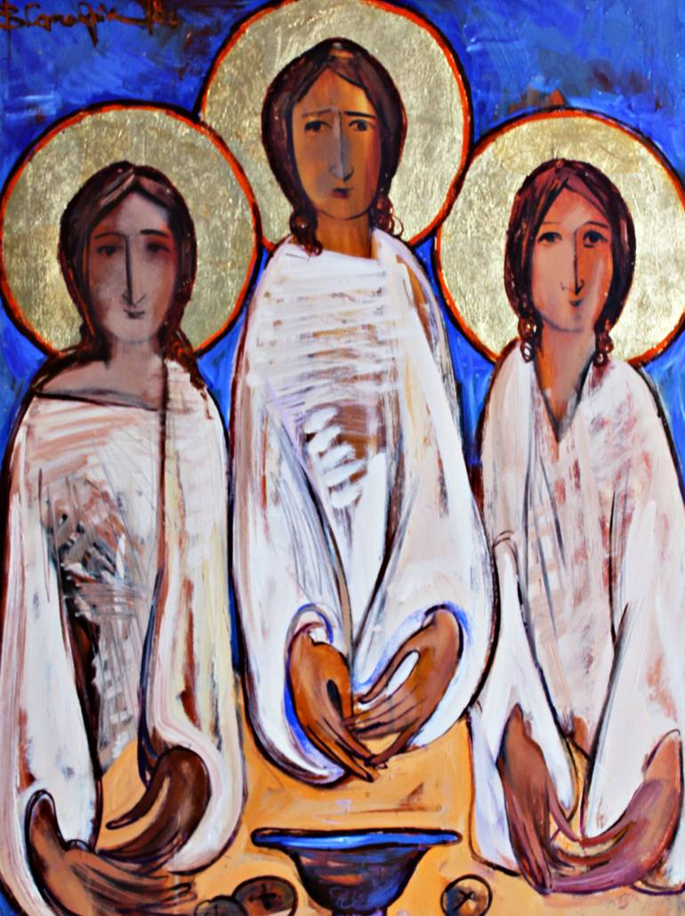 The Holy Trinity,icon. Painting by Valentina Samoilik-Artyuschenko ...