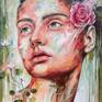The Rose Painting by Anna Davis | Saatchi Art