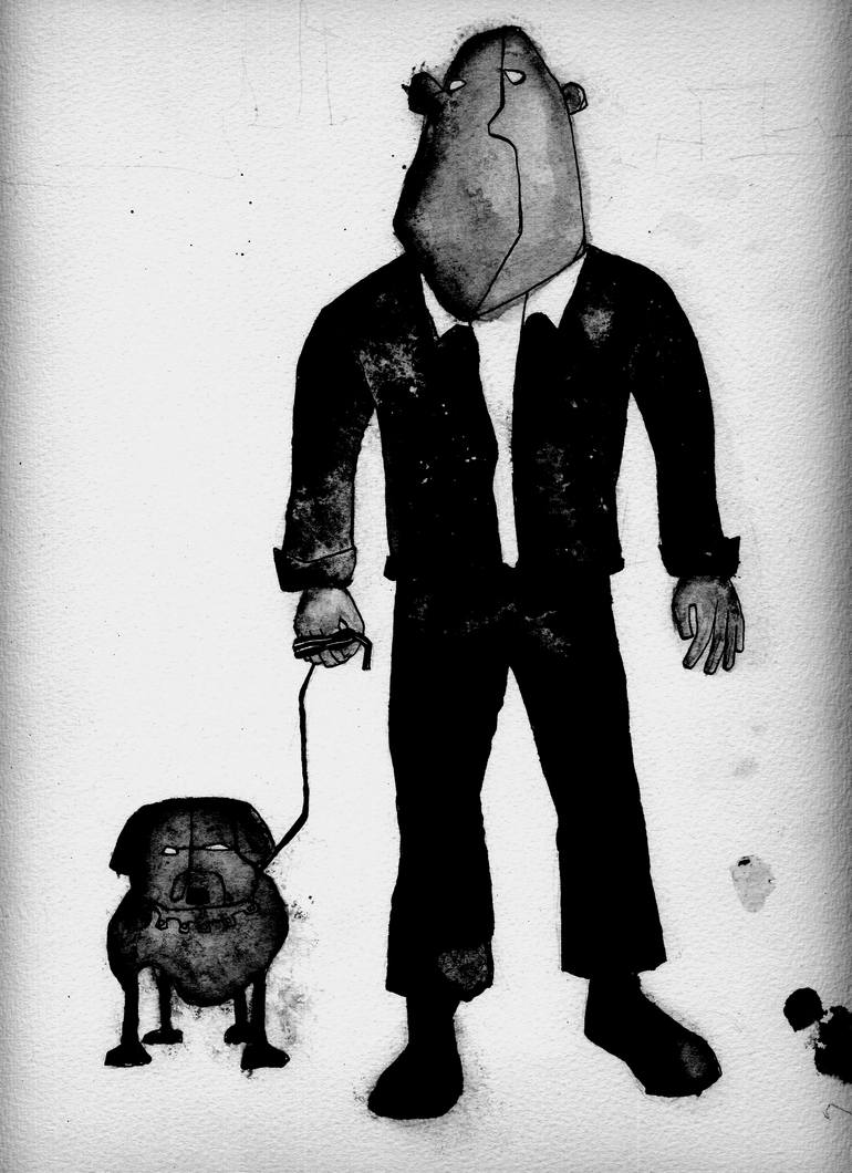 my dog is called satan Drawing by Kevin Blake | Saatchi Art