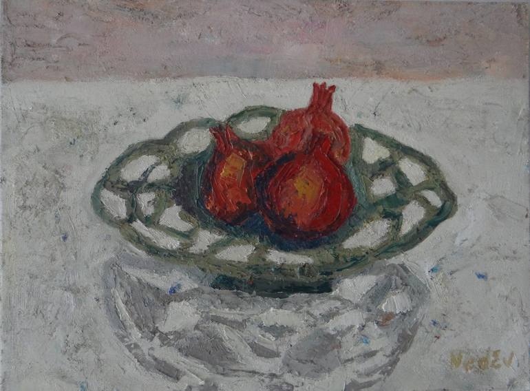Pomegranates Painting by Evgeni Nedev | Saatchi Art
