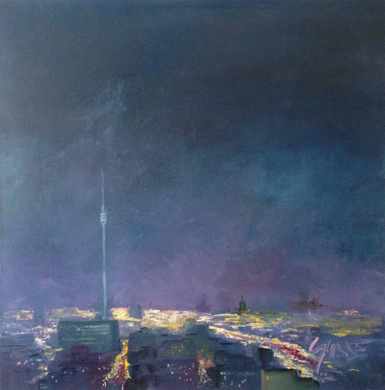 Time zones. Moscow, 00h00 Painting by GUSSE Alexey Gusev | Saatchi Art