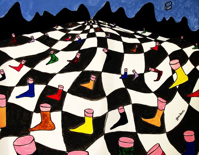 the human race Painting by Gordon Bell | Saatchi Art