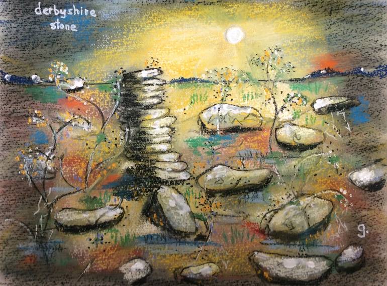 Derbyshire stone Painting by Gordon Bell | Saatchi Art