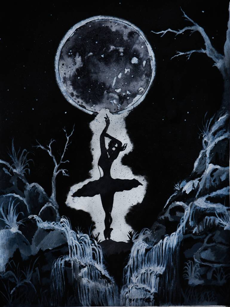 Balance : ballerina Painting by Phani Kishan | Saatchi Art