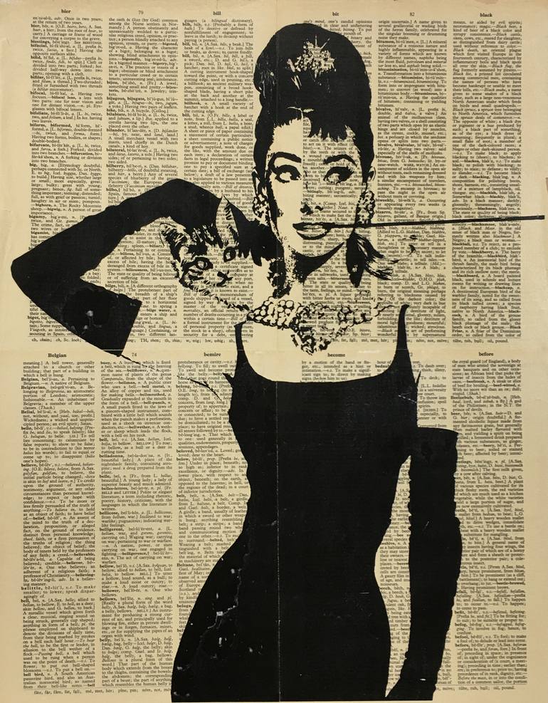 Audrey Hepburn Painting by Dane Shue | Saatchi Art