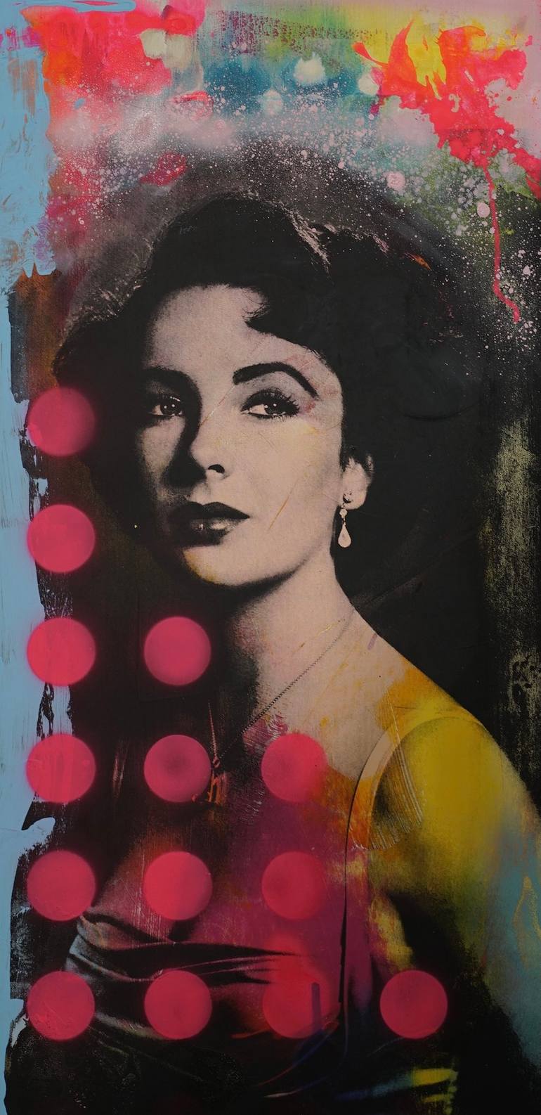 Elizabeth Taylor Painting by Dane Shue | Saatchi Art