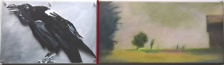 Raven Painting by Reinhard Baumann | Saatchi Art