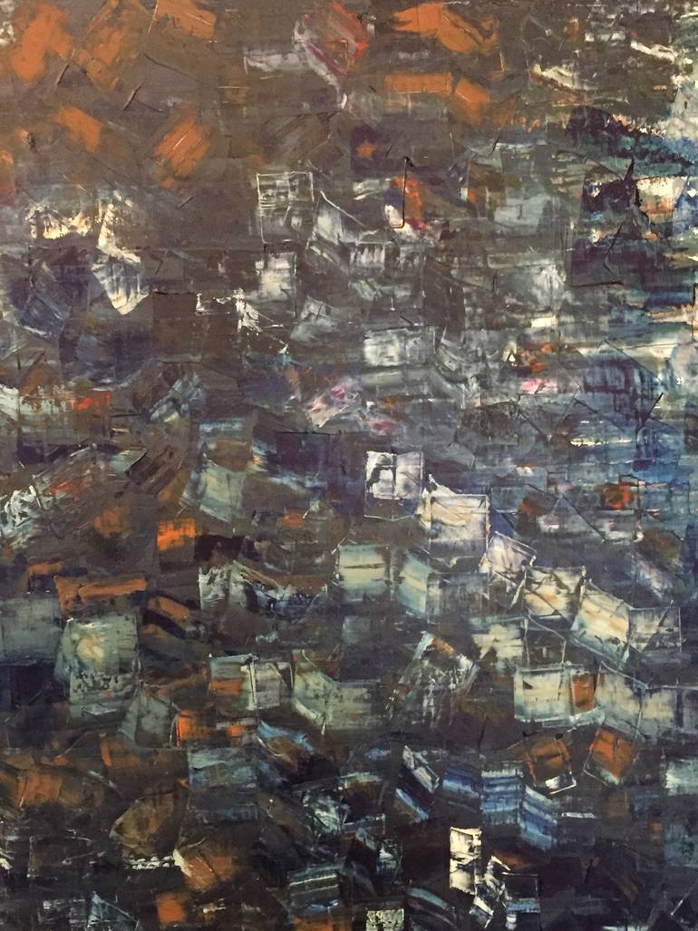 Monsoon in Slums Painting by Deepali Shah | Saatchi Art
