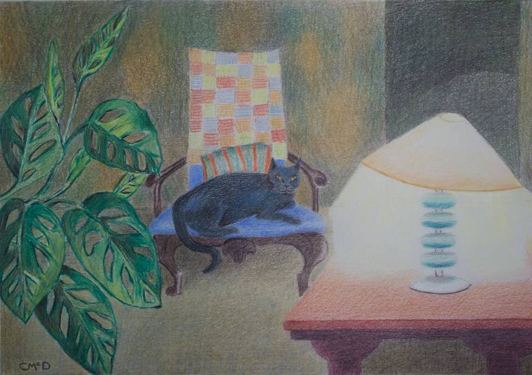 Comfy Drawing by Carol McDermott | Saatchi Art