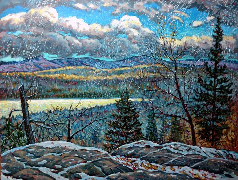 Snow Squall in Algonquin Painting by Edmund Prior | Saatchi Art