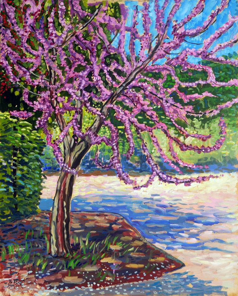 Purple Tree Painting by Edmund Prior | Saatchi Art