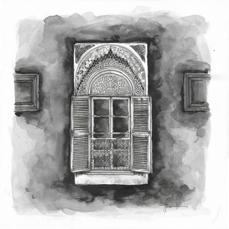 The Old Window Painting by Gozde Temiz Istanbul | Saatchi Art