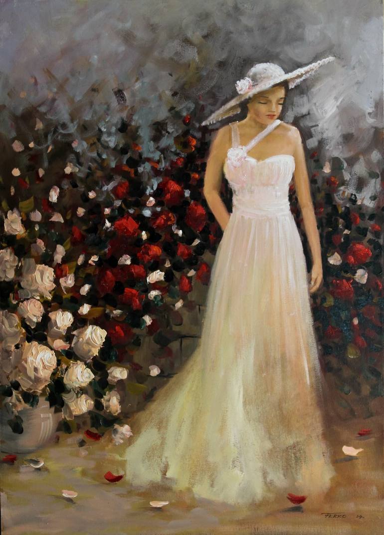 Lady Painting by Jadranko Ferko | Saatchi Art