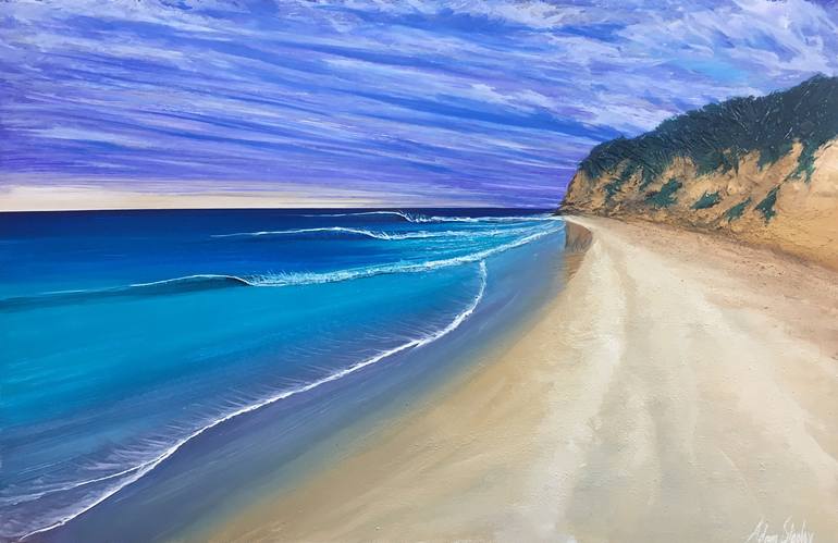 Whites beach Torquay Painting by Adam Stanley | Saatchi Art