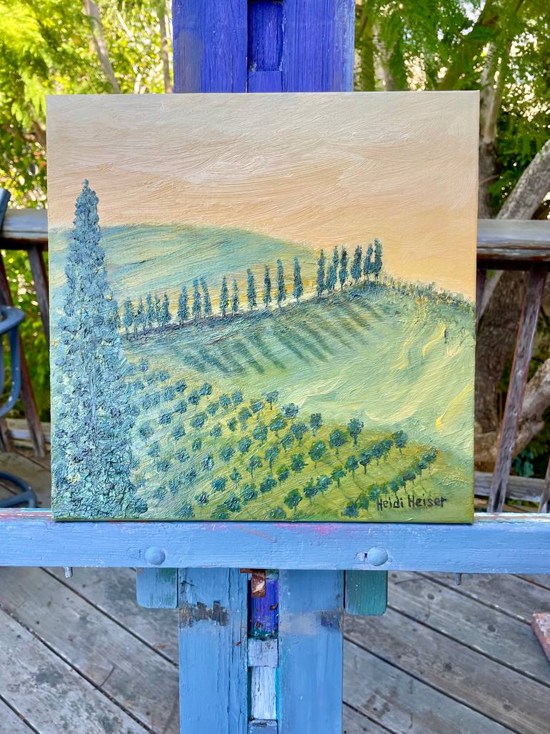 GOLDEN LIGHT IN TUSCANY Painting by Heidi Heiser | Saatchi Art
