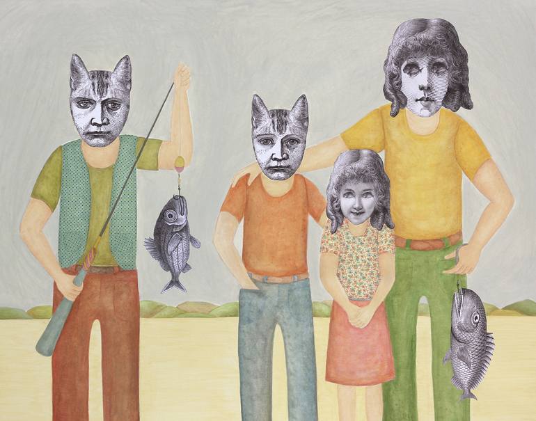 Last of the big fish stories Painting by Claude Jones | Saatchi Art