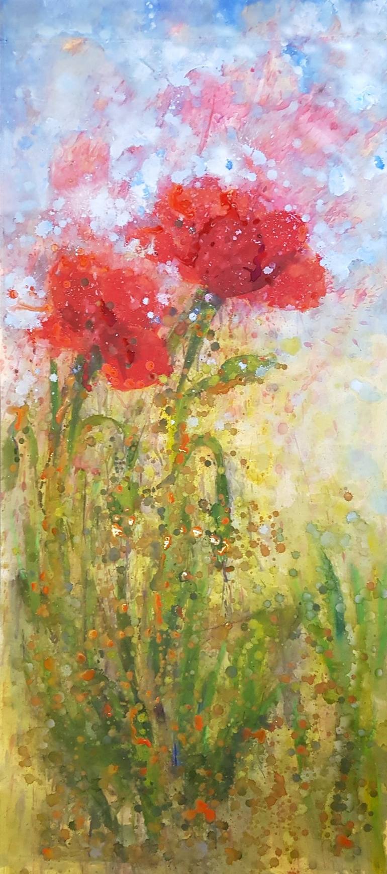 Poppies Painting by Agnes Harka | Saatchi Art
