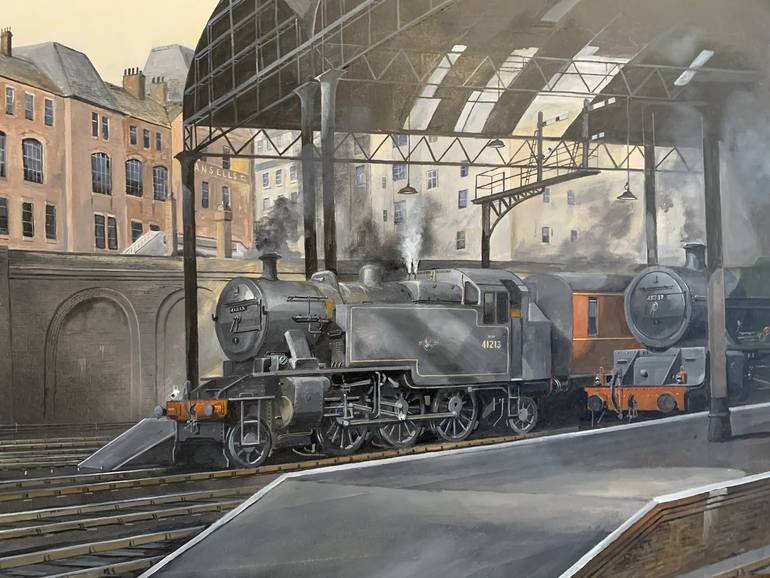 Birmingham New Street Steam Painting by Wrenford Thatcher | Saatchi Art