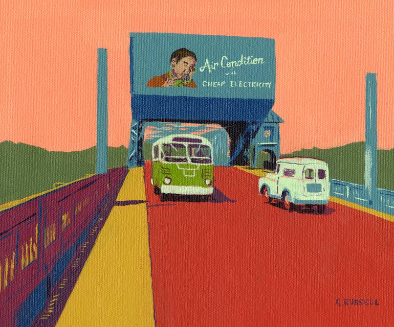 Market Street Bridge Chattanooga 1950s Painting by Kory Russell ...