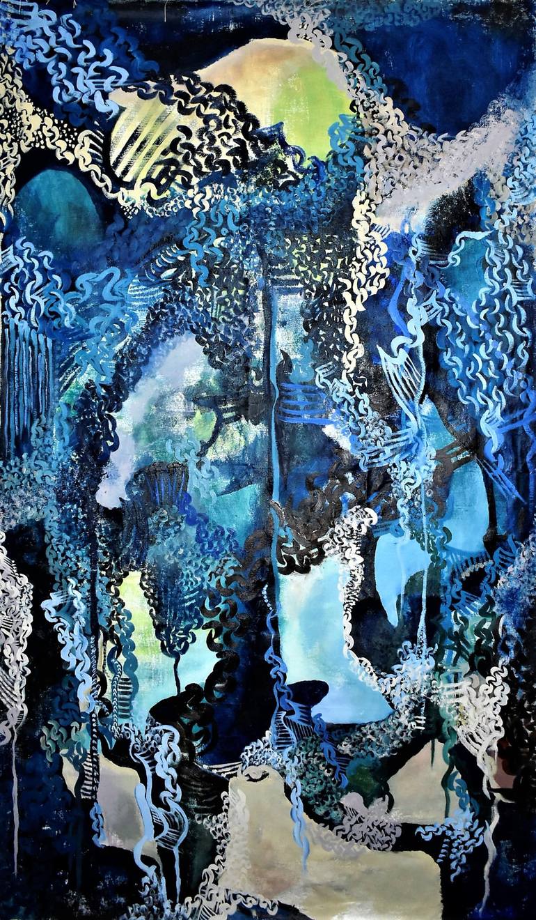 CENOTE (FIJI Blue Lagoon) Painting by Patrinia Landrum | Saatchi Art