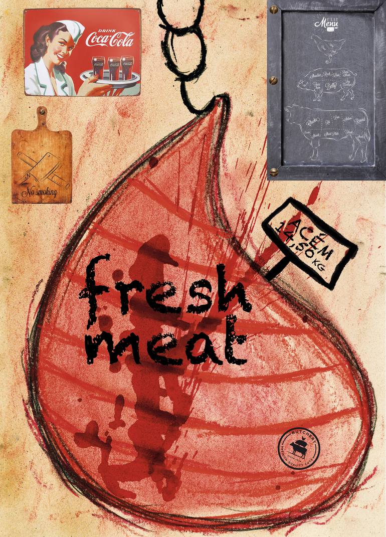 fresh meat Drawing by Caio Camarinha | Saatchi Art