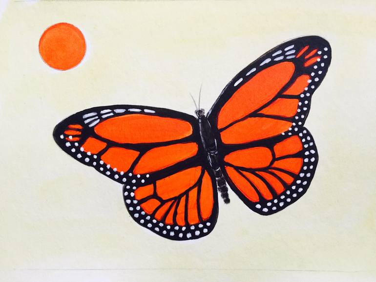 Morning Monarch Painting by Scott Costine | Saatchi Art