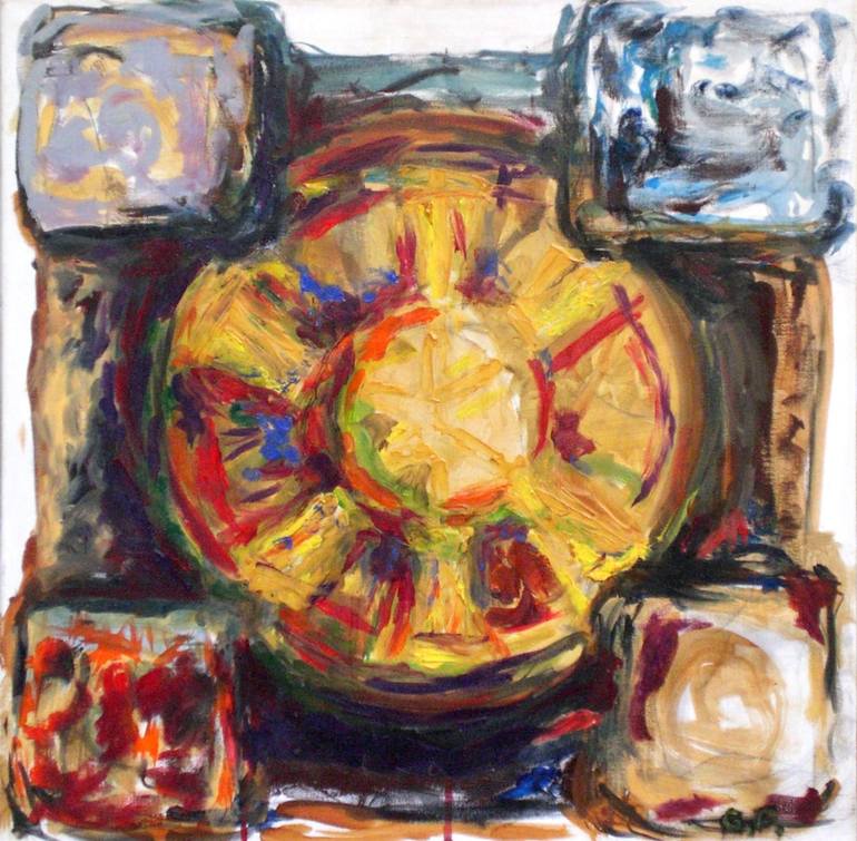 proto-bulgarian shield and four elements Painting by George Pirindev ...