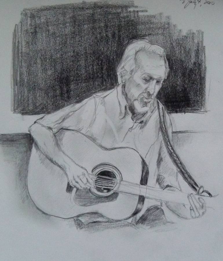 Busker Drawing by Patricia Gillin | Saatchi Art