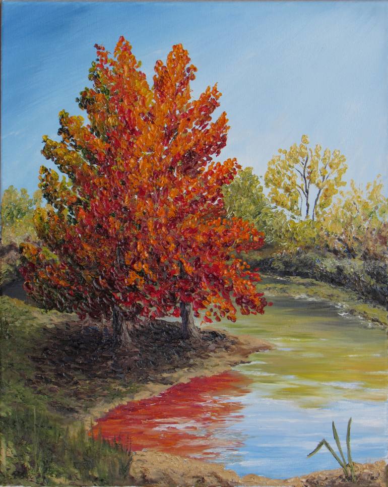 The Two Trees Painting by Daniel Moulden | Saatchi Art