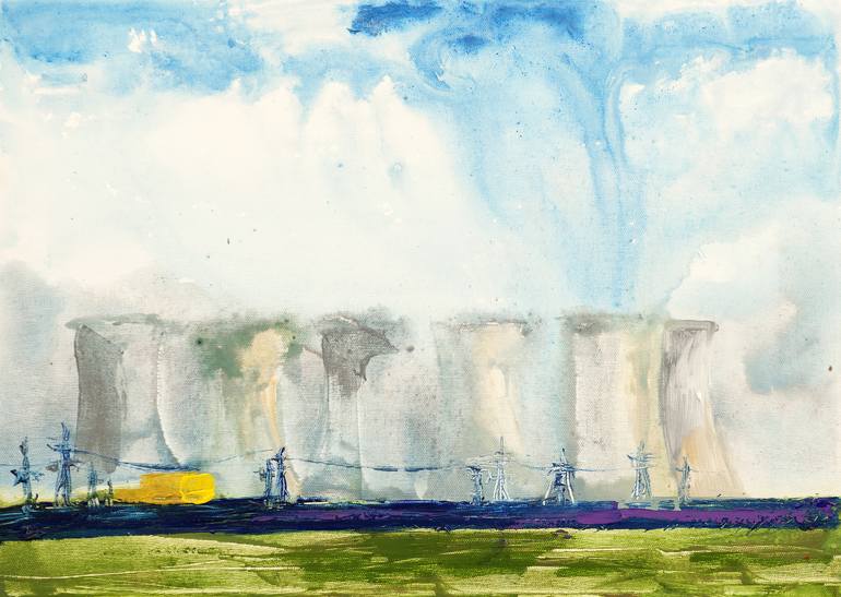 Nuclear Power Plant. Nuclear power Painting by Inga Ushakova | Saatchi Art