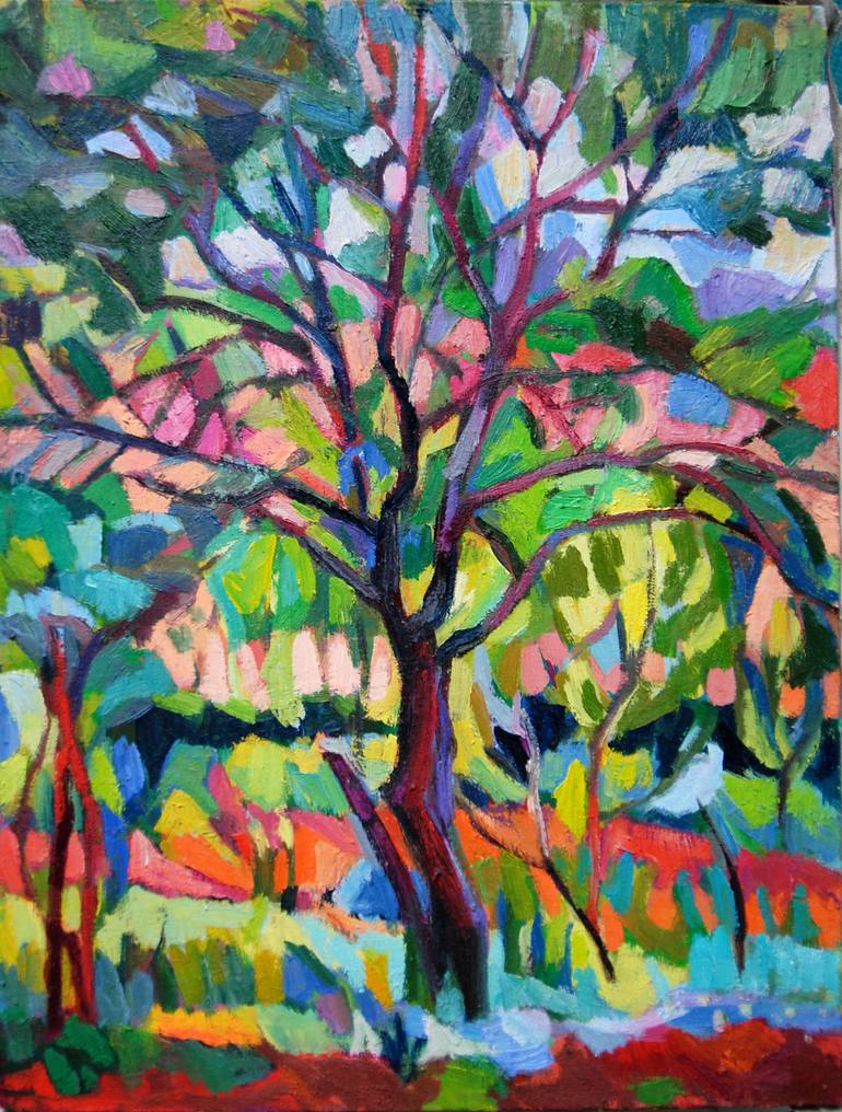 Spring orchard Painting by Maja Đokić Mihajlović | Saatchi Art