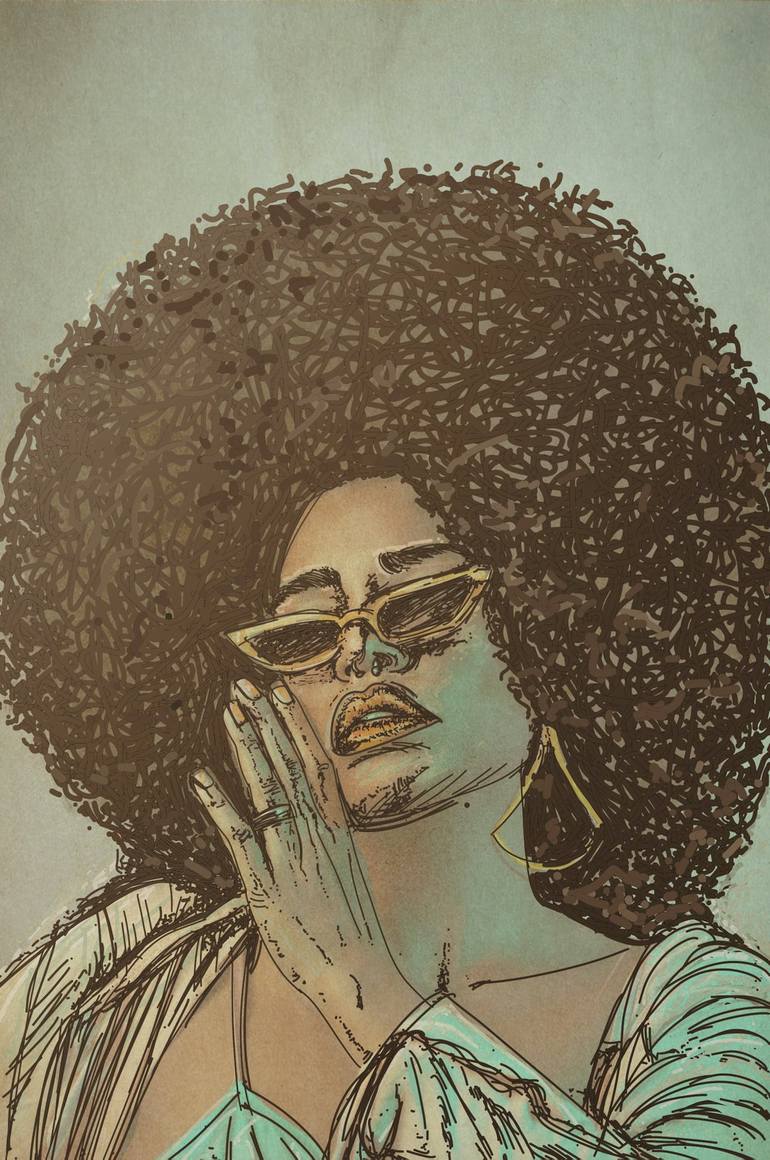 black woman Drawing by Silvia Gaudenzi | Saatchi Art United Kingdom