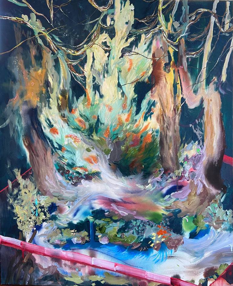 THE RIVER RAN WITH TEMPERANCE. Painting by Jessica Matier | Saatchi Art