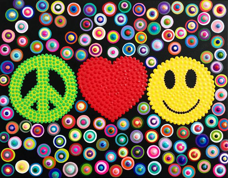 Triangle of Happiness Painting by Bojana Ile Pantevska | Saatchi Art