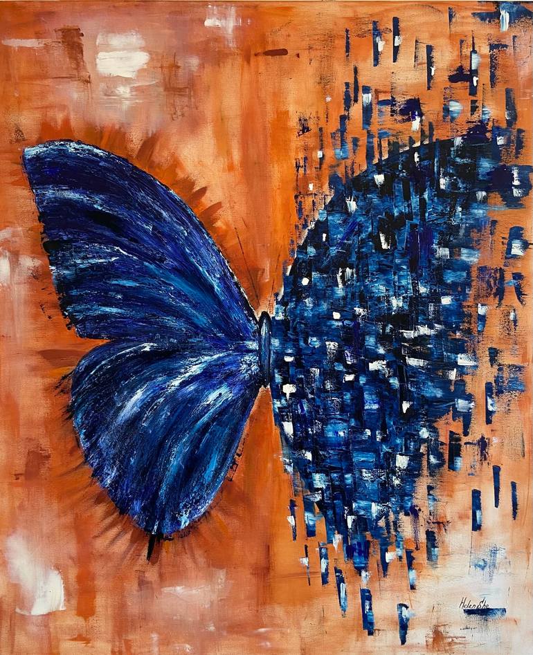 BUTTERFLY MATRIX Painting by Helen She | Saatchi Art