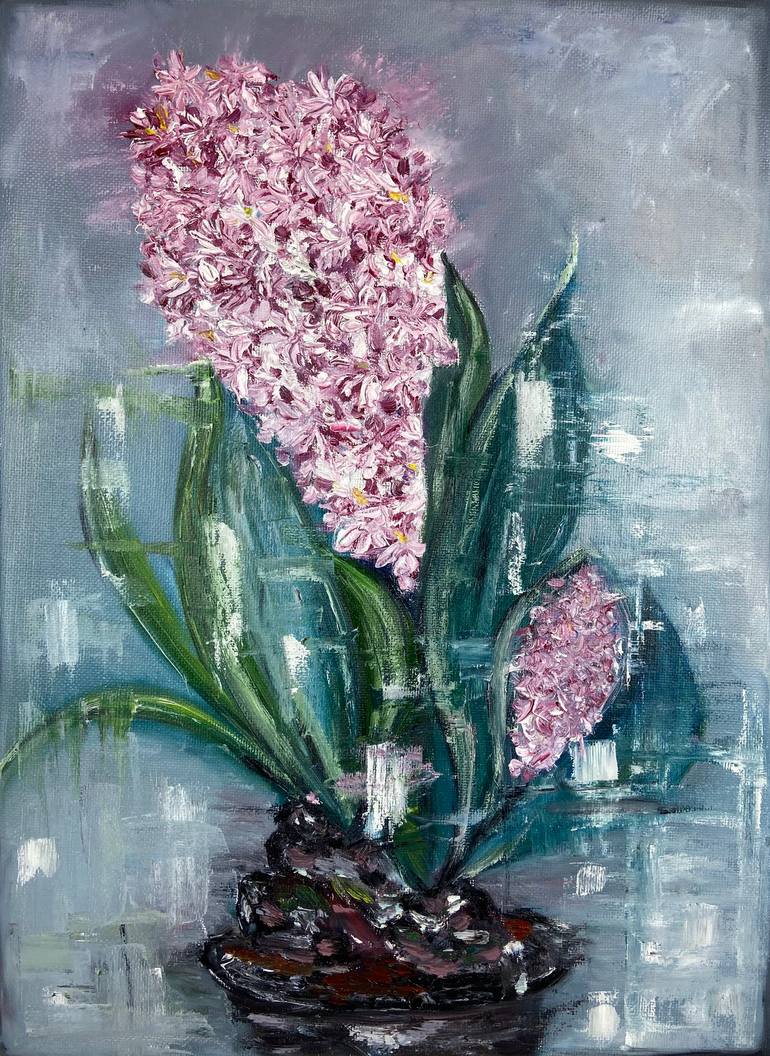 FLOWER HYACINTH Painting by Helen She | Saatchi Art