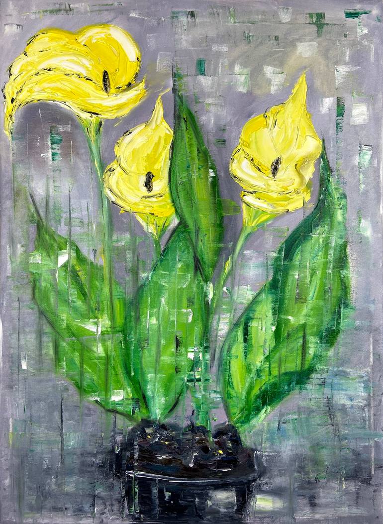 FLOWER CALLA Painting by Helen She | Saatchi Art